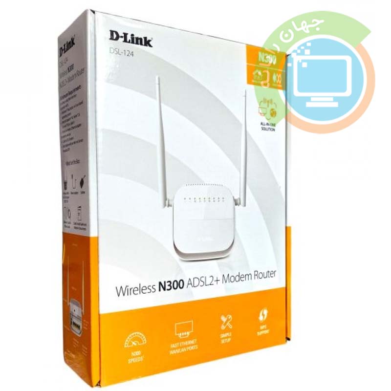 مودم روتر D-Link مدل DSL-124 (رنگ سفید) – فروشگاه اینترنتی جرون شاپ ...